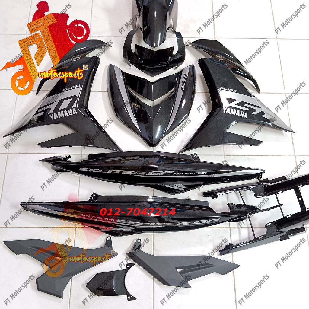 Yamaha Y15ZR Y15 V1 V2 Cover Set Matt Black Metallic Black Exciter G/ Sniper Gp Cutting Sticker ...