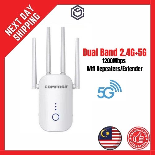 Comfast CF-WR758AC 1200Mbps Dual Band Wifi Repeaters Extender | Shopee ...