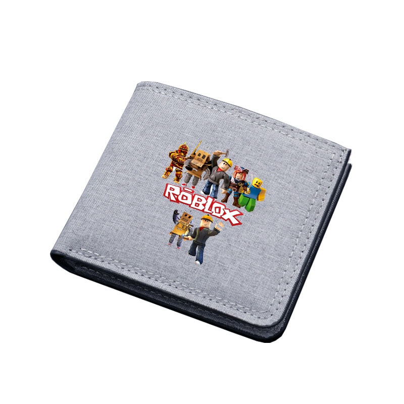 Roblox kids Wallet Roblox Printed Bifold Wallet Boy Canvas Coin Purse ...