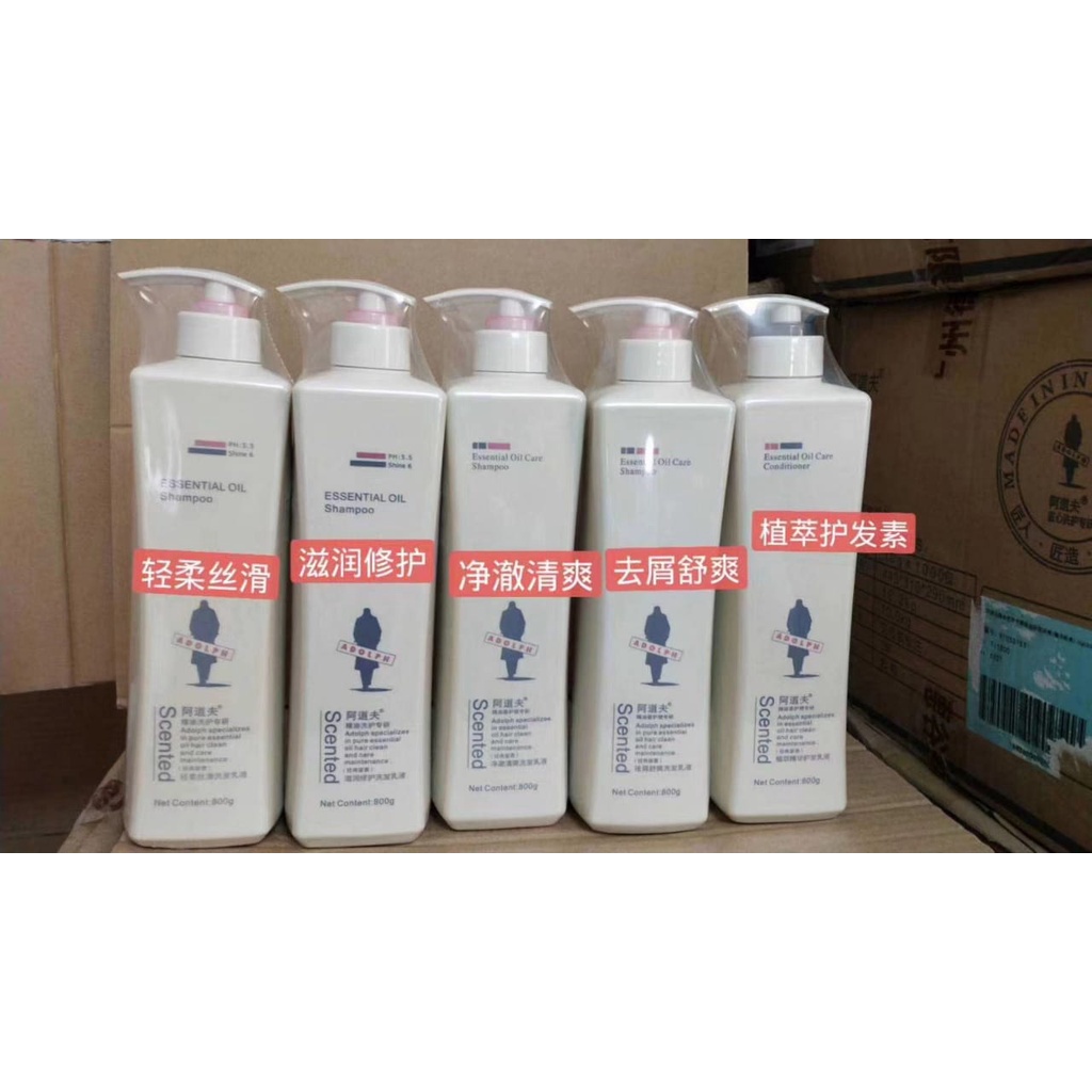 100%正品阿道夫精油香氛沐浴露/洗发水/护发素 800ml（家庭装） Adolph Essential Oil Body Wash ...