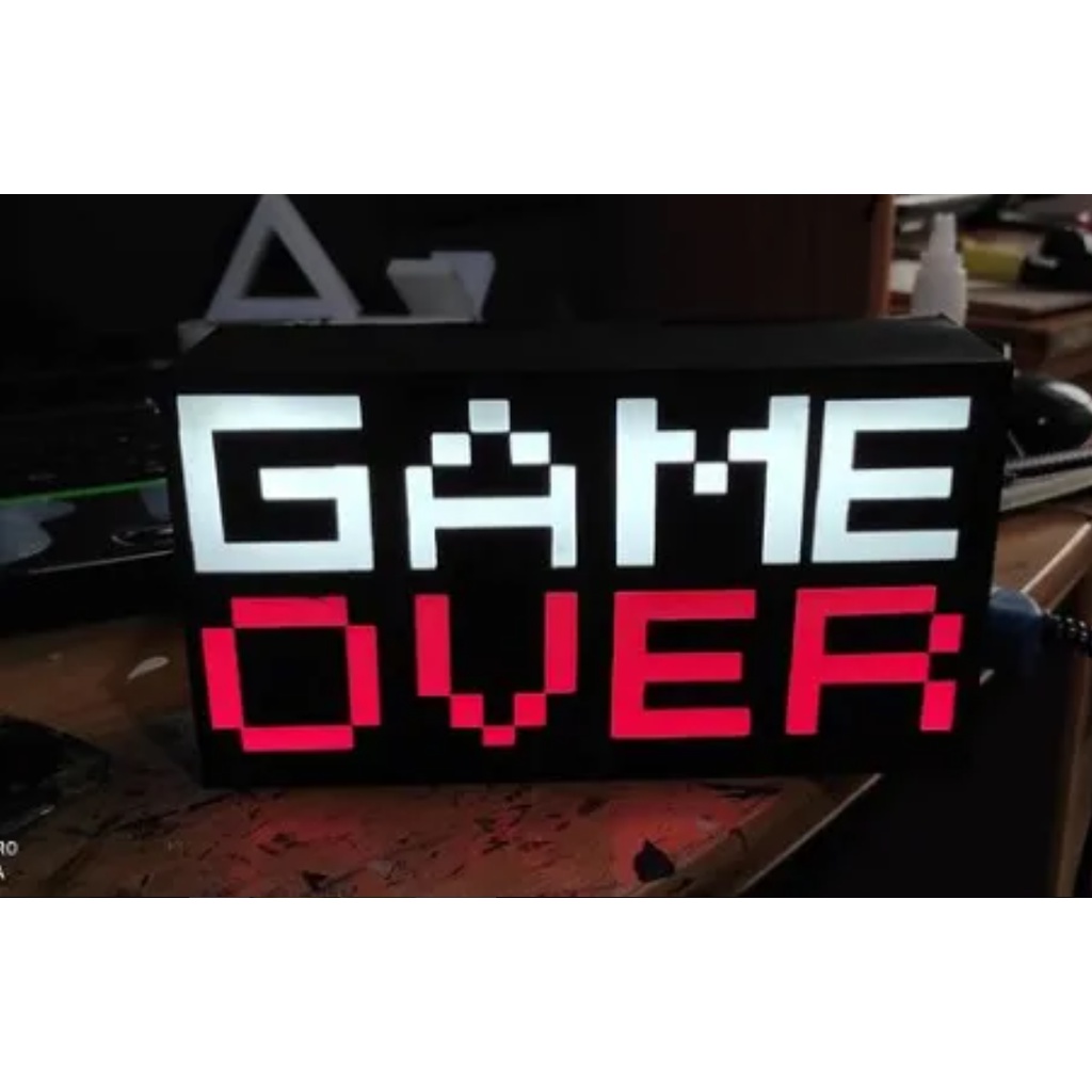 [3D Printed] Game Over LED Light | Shopee Malaysia