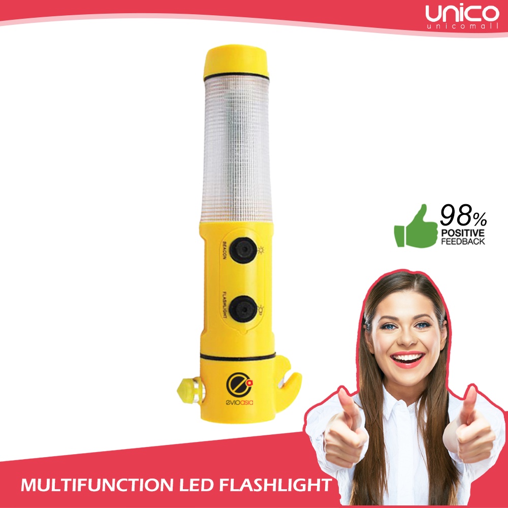 Unicomall 4 IN 1 Emergency Multifunction LED Flashlight / Torchlight ...