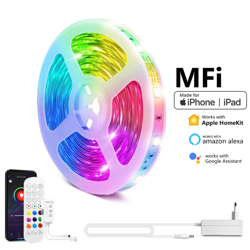 >Apple Homekit Smart WiFi LED Strip light RGB Siri Voice Control LED ...