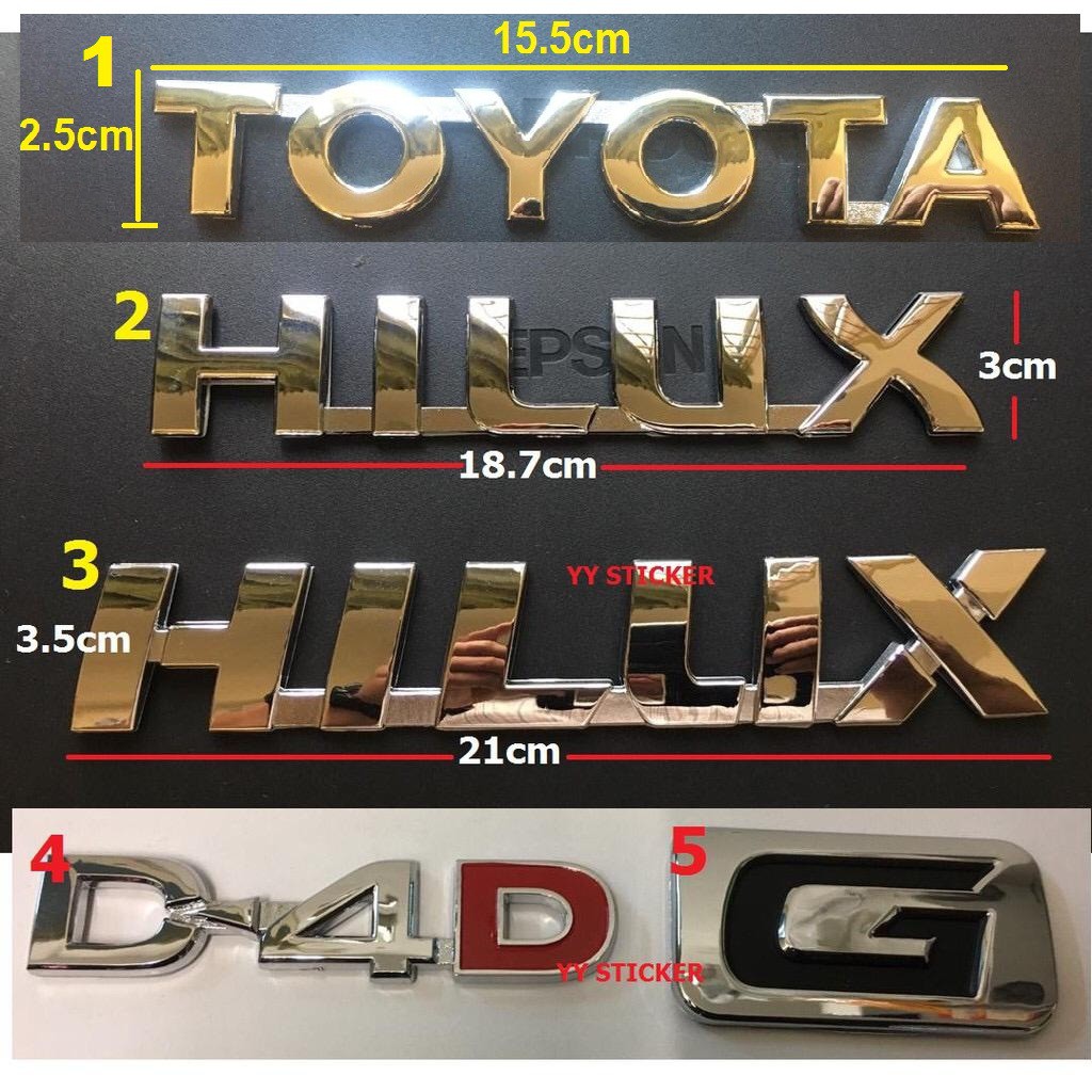 Toyota Hilux Emblem Logo GR Sport TOYOTA HILUX 2.5 3.0 D4D G VVTI ...