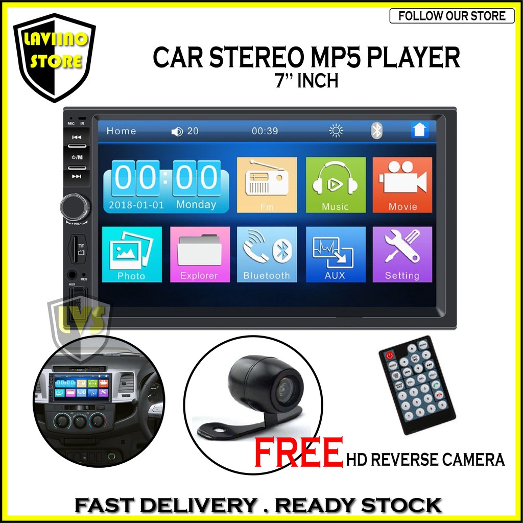 MP5 -7" Inch 7018B Universal Double DIN 2Din Touch Screen Car Stereo ...