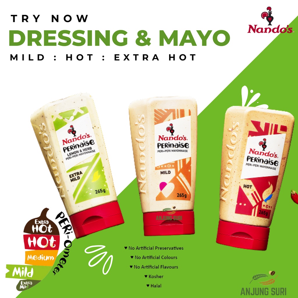 Nando's Perinaise Peri-Peri Mayonnaise Garlic Medium Hot Nando Sauce ...
