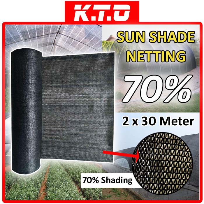 2 Meter x 30 Meter Black Sun Shade Netting UV Resistant Shading ...