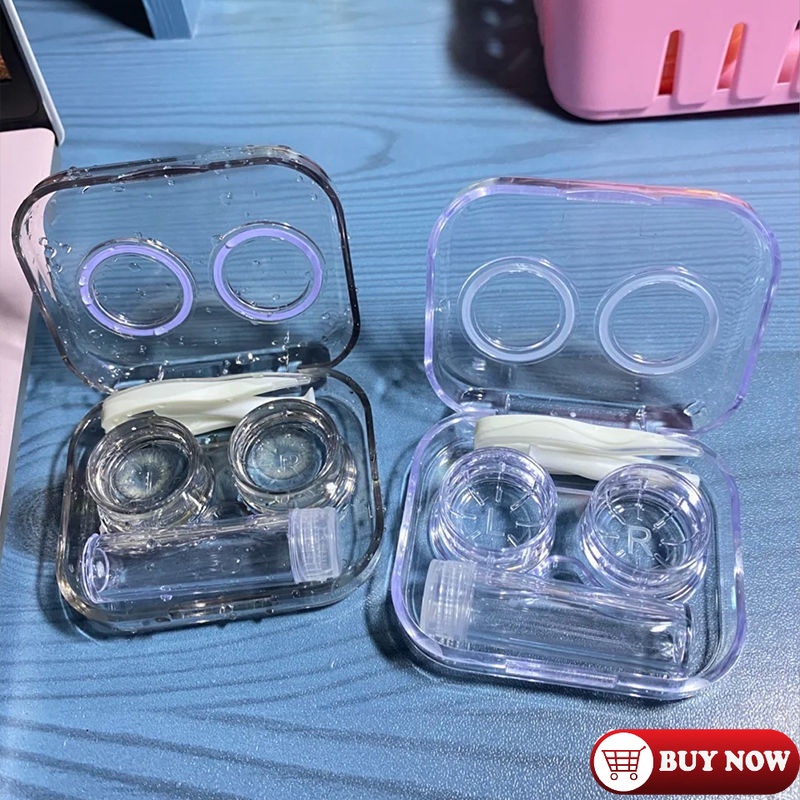 Hot Random Color Transparent Eyes Contact Lens Box / Portable Contact ...