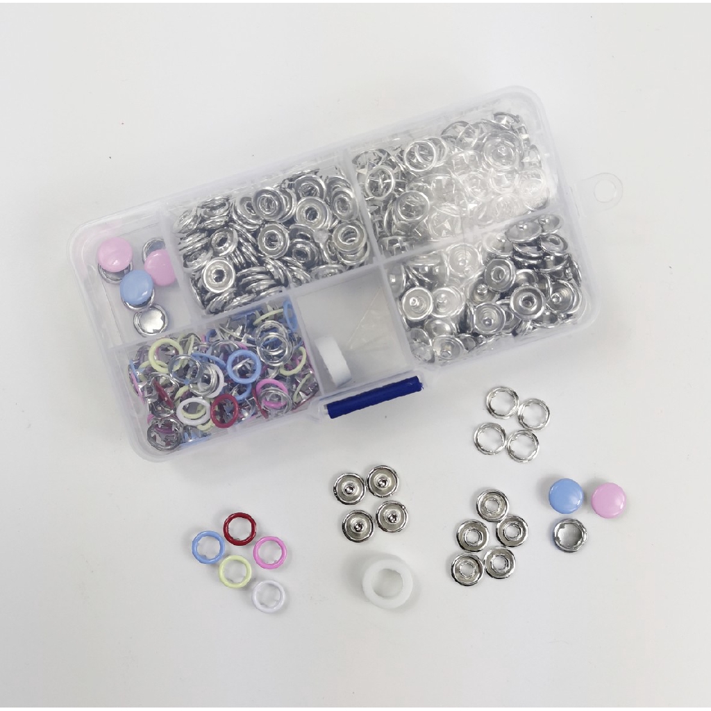 Prong snap button butang ketip 9.5mm 20sets 1pack & set box 110set ...