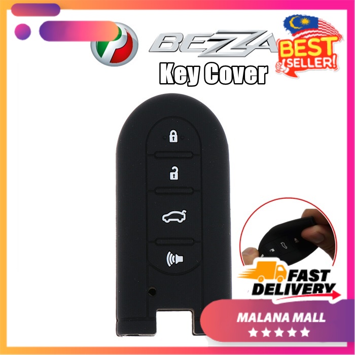 Perodua Bezza/New MYVI Keyless Push Start Remote Car Key Silicone Cover ...