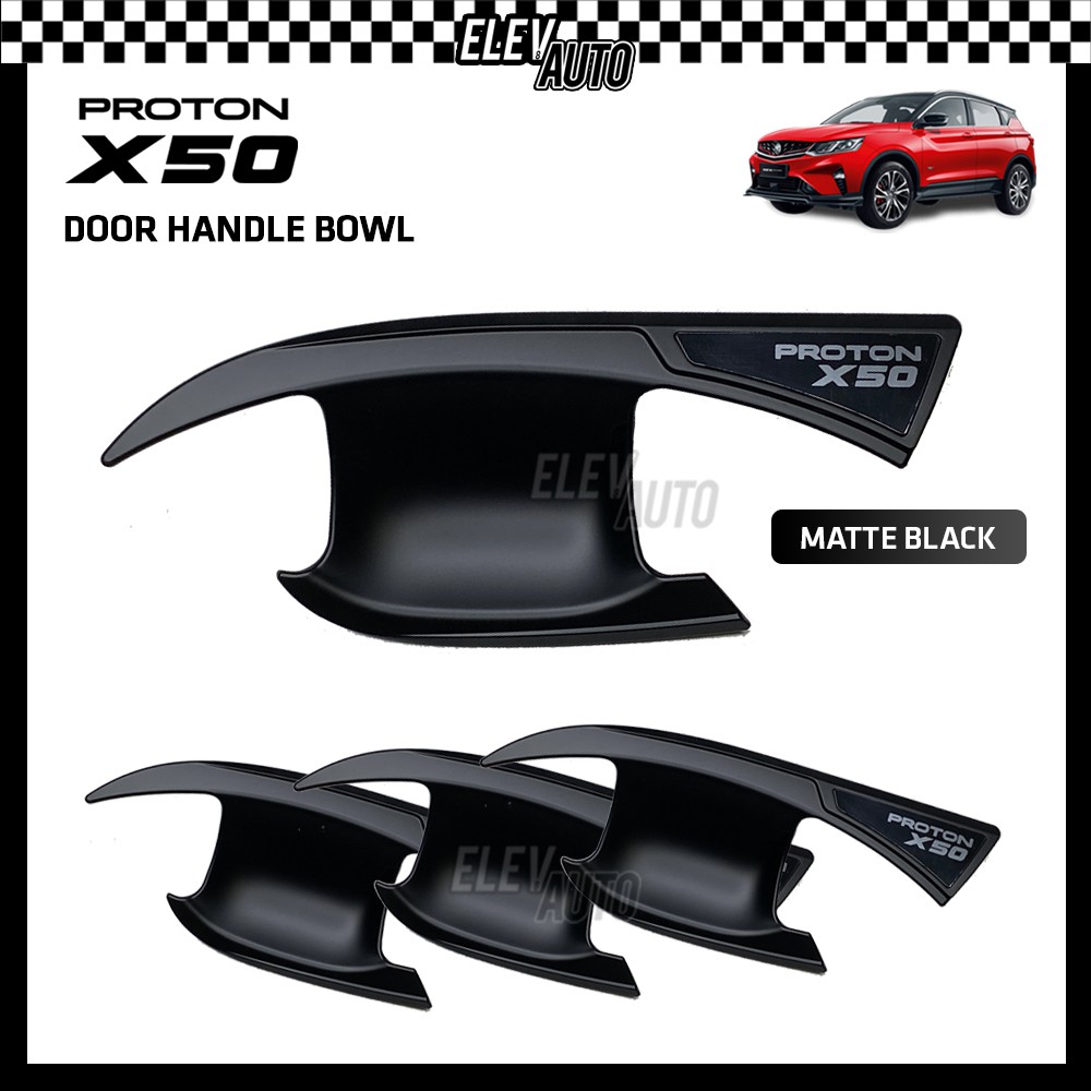 Proton X50 MATTE BLACK Door Handle Bowl Cover Trim Bodykit Accessories ...