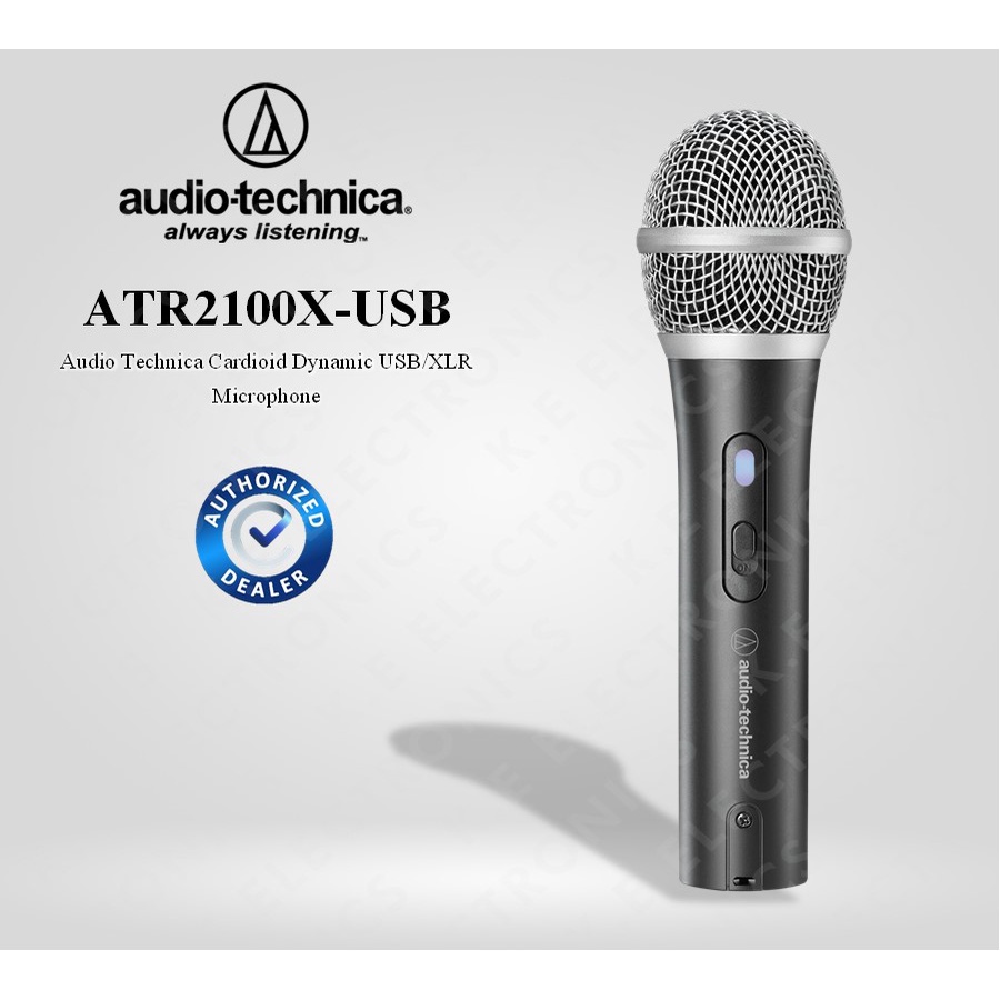Audio Technica ATR2100x-USB Cardioid Dynamic USB/XLR Microphone for ...