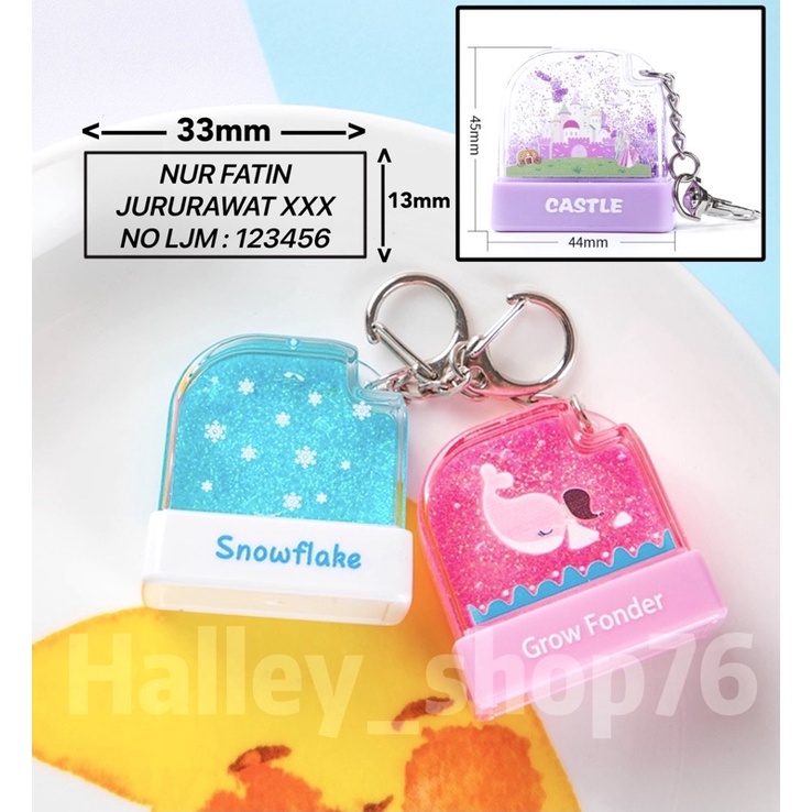 (Ready stock) KEYCHAIN COP NAMA STAMP/Cop Nama Untuk MySejahtera Check ...