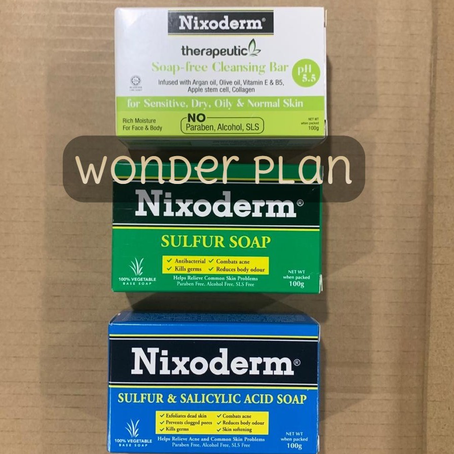 Nixoderm Cleansing Bar( Soap Free/ Sulfur Soap/ Sulfur& Salicylic Acid ...