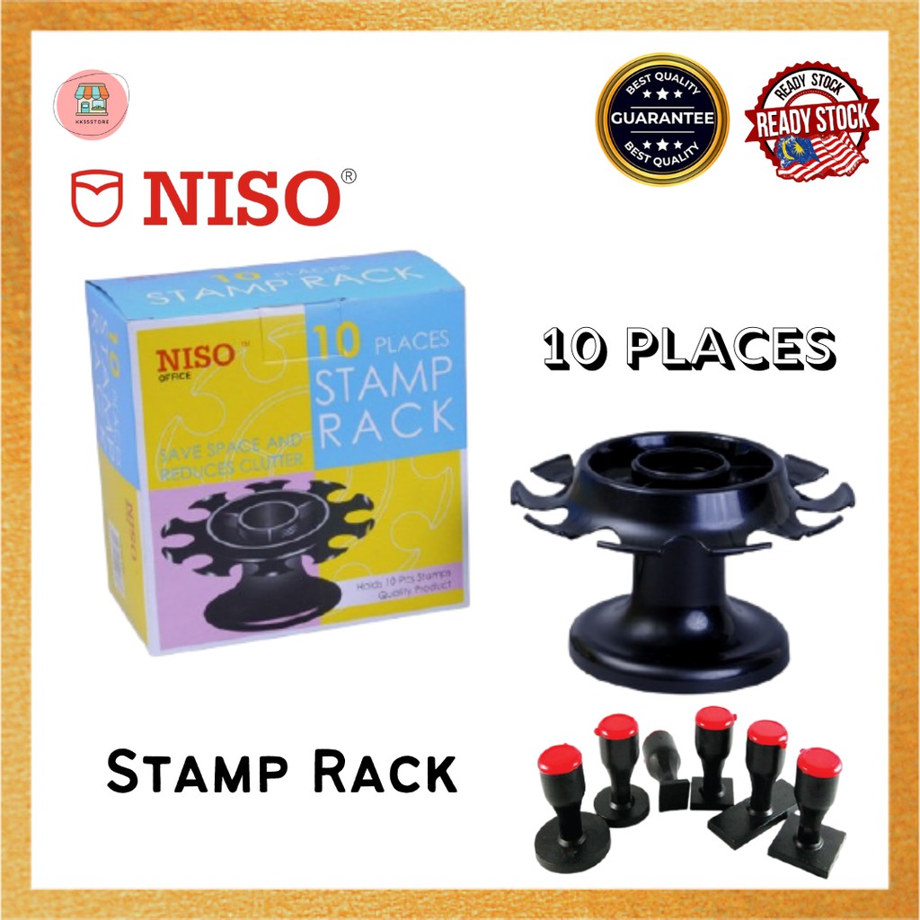 [READY STOCK] NISO Rubber Stamp Rack - 10 Places | Shopee Malaysia