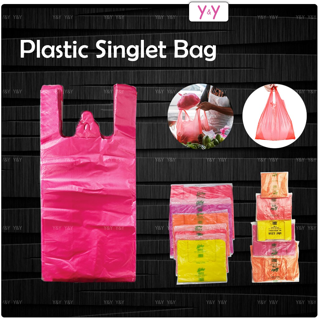 Large Size Plastic T-Shirt Singlet Bag / Plastic Shopping Bag / Plastic ...