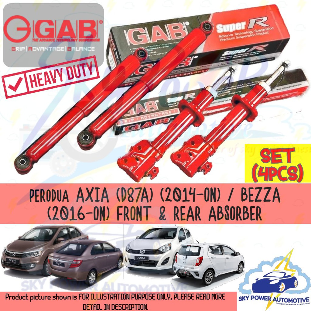 PERODUA AXIA / PERODUA BEZZA GAB SUPER R SPORT PREMIUM HEAVY DUTY GAS ...