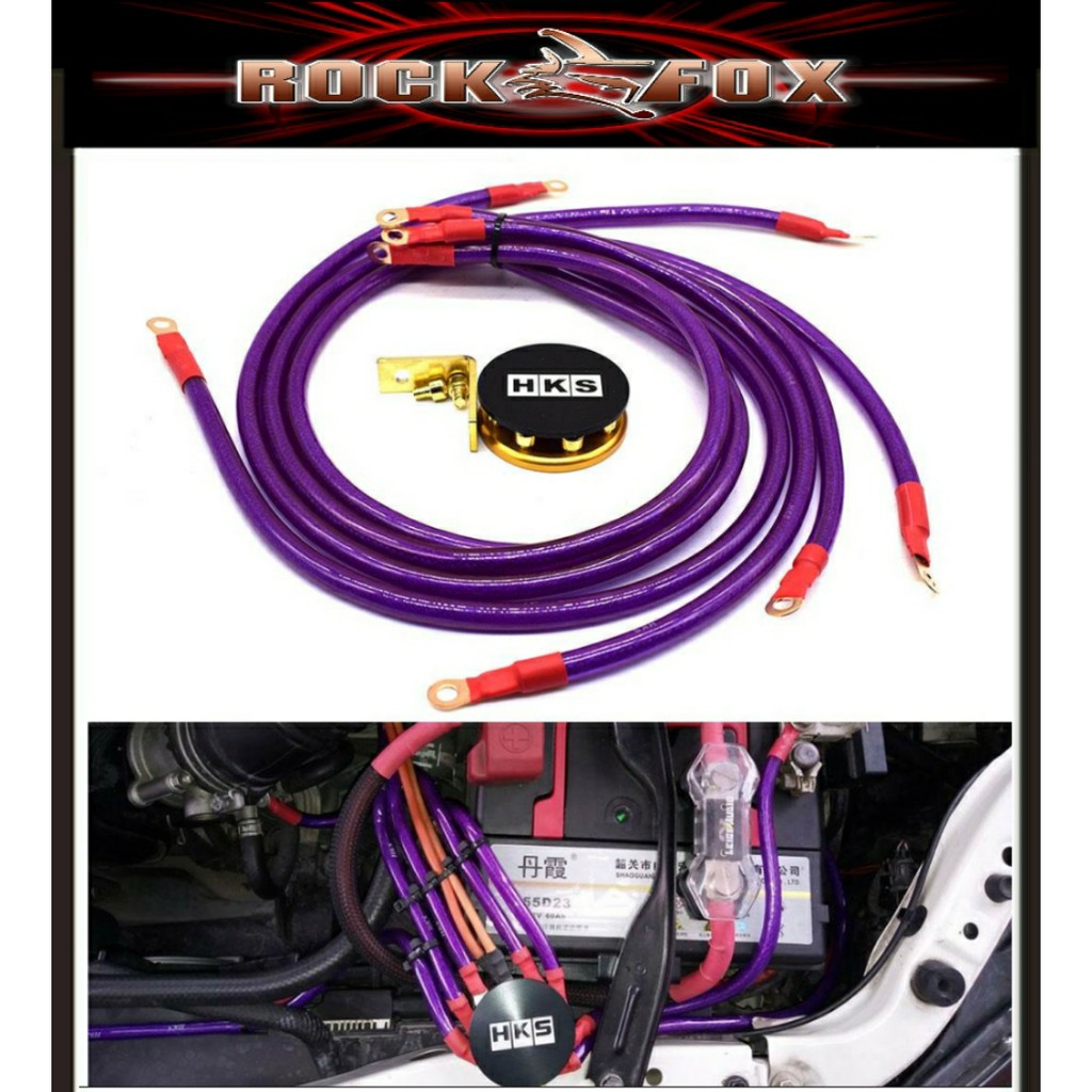 HKS 6-Point Auto Car Earth Cable System Ground Grounding Wire Kit ...