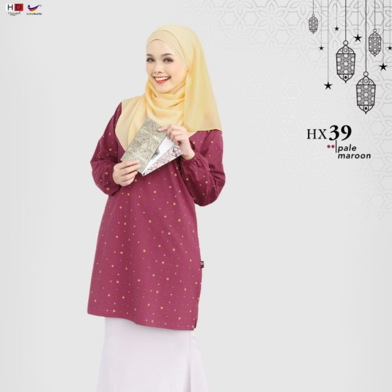 Tshirt muslimah Seroja Humaira Design | Tshirt tangan grip | Tshirt ...