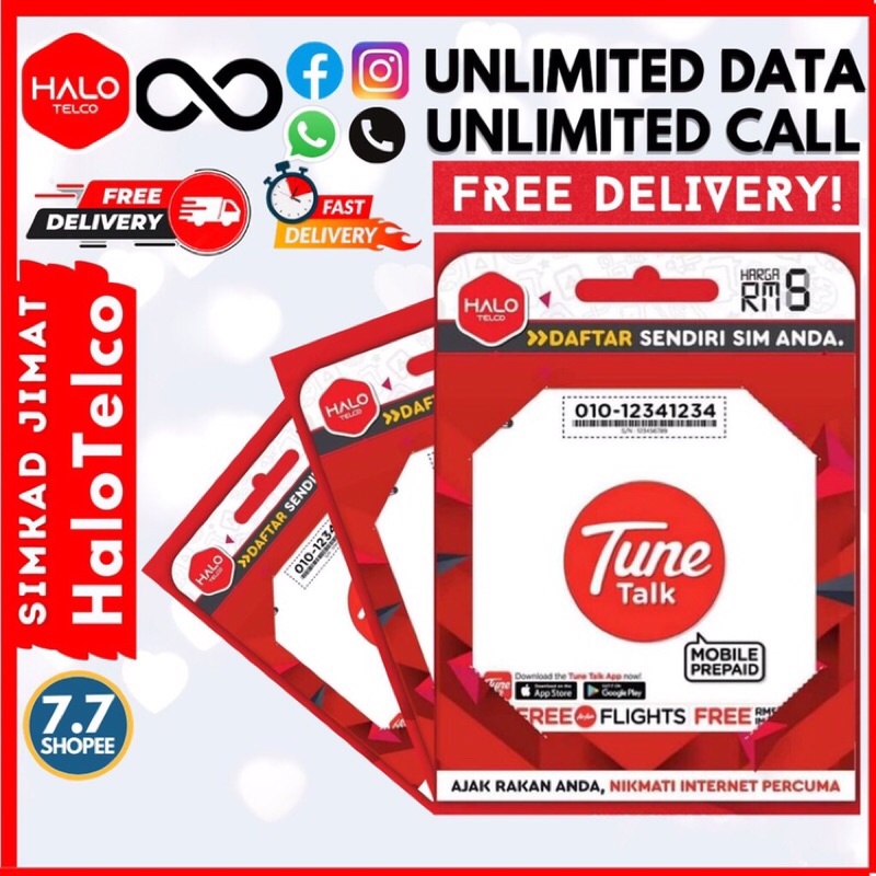🔥[𝗛𝗢𝗧 𝗦𝗔𝗟𝗘] Simkad TuneTalk HaloTelco | Unlimited Data Internet ...