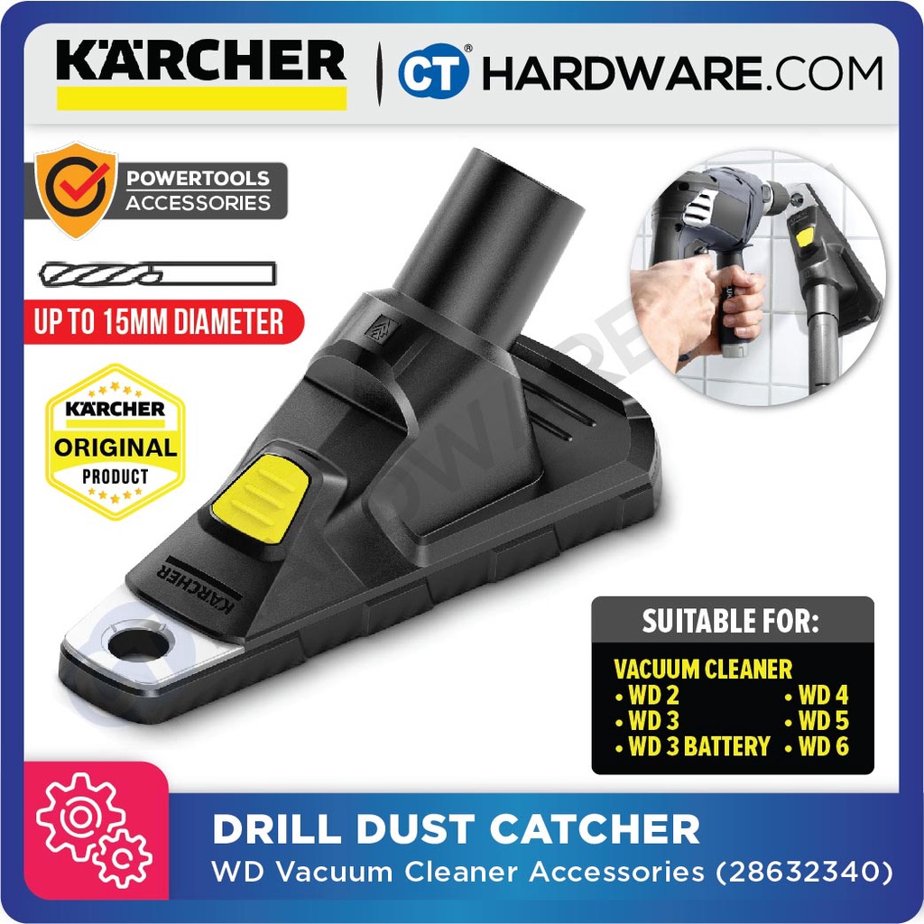 KARCHER 28632340 DRILL DUST CATCHER FOR WD2 | WD3 | WD3 BATTERY | WD4 ...