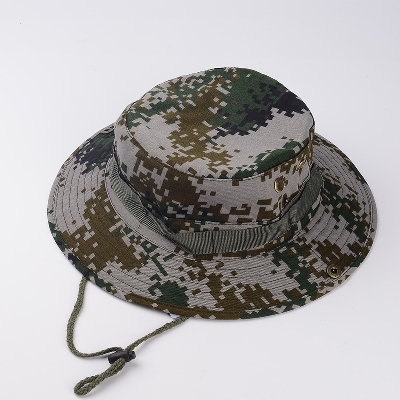 Topi Rimba Topi Hiking Anti UV Hat Topi Kerja Kebun Topi Askar Mancing ...