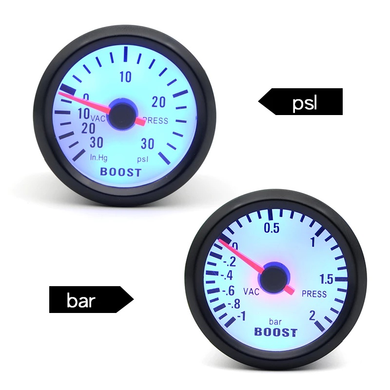 2inch 52mm Mechanical Turbo Boost Gauge -1~2 Bar / -30~30 PSI Vacuum ...