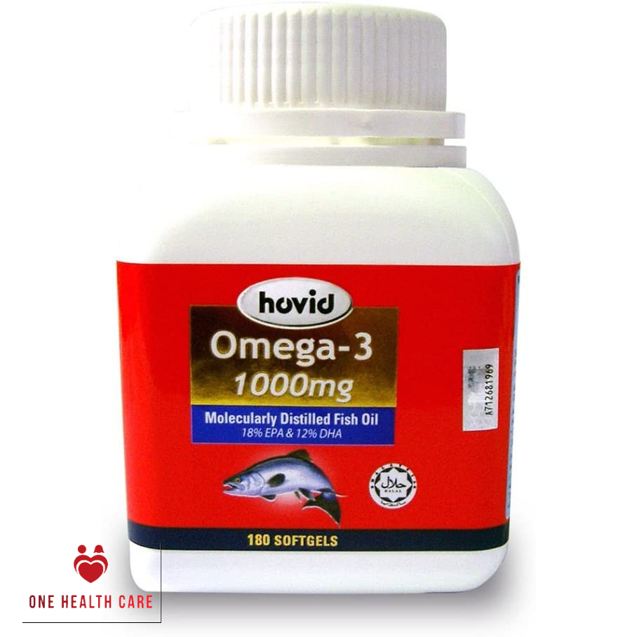 Hovid Omega-3 1000mg 180 Softgels EXP:DEC/ 2026[ Fish Oil, Omega 3 ...