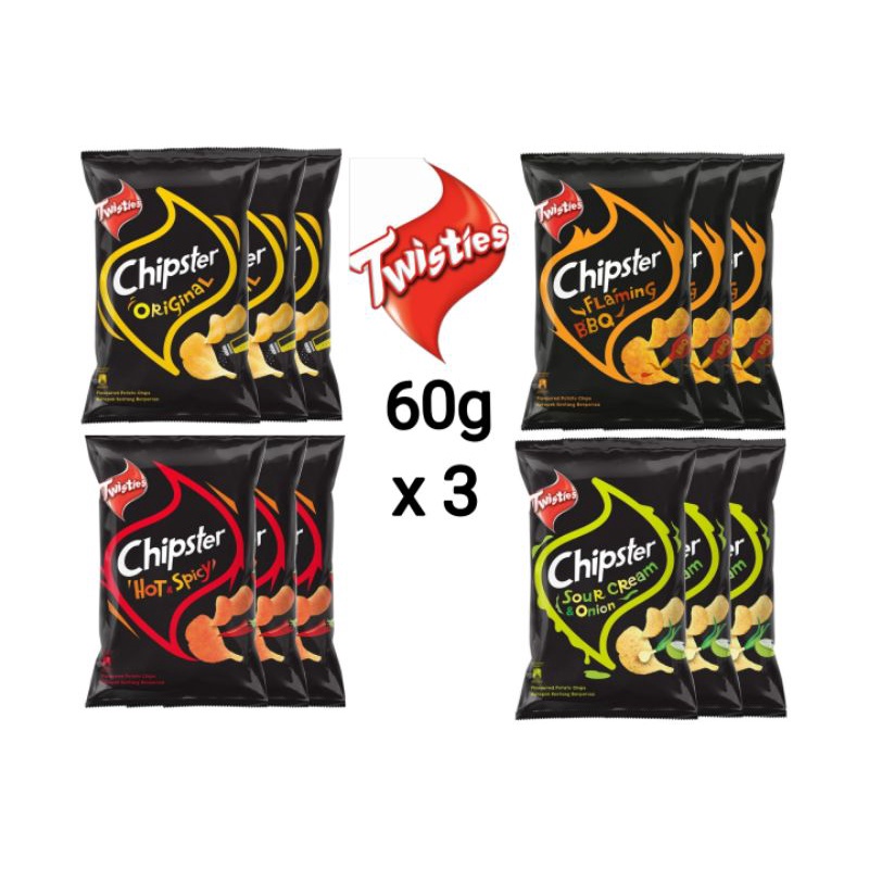 [TKM] Twisties Chipster Potato Chips ( 3 x 60g ) | Shopee Malaysia