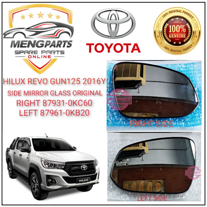 ORIGINAL TOYOTA HILUX REVO GUN125 GUN126 2016Y SIDE MIRROR GLASS ...