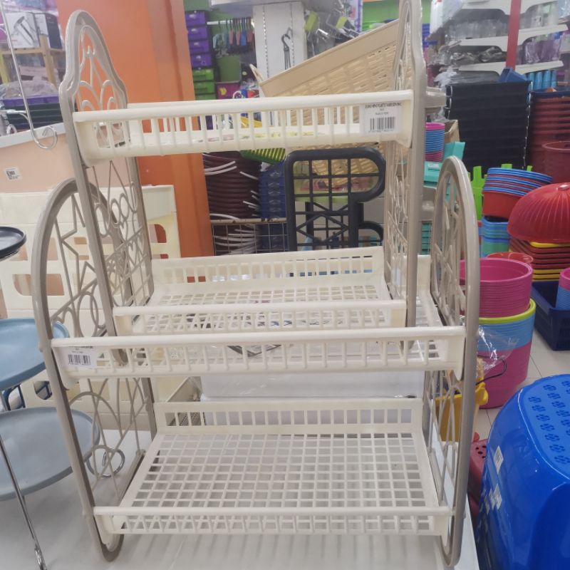 Rak tingkat /2tier tray /Dish Drainer Dish Rack /Rak Dapur /Rak pinggan ...