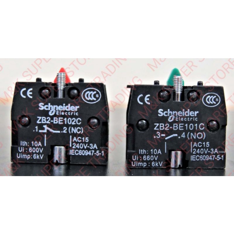 SCHNEIDER EASY HARMONY XA2 CONTACT ZB2-BE101C NO / ZB2-BE102C NC ...