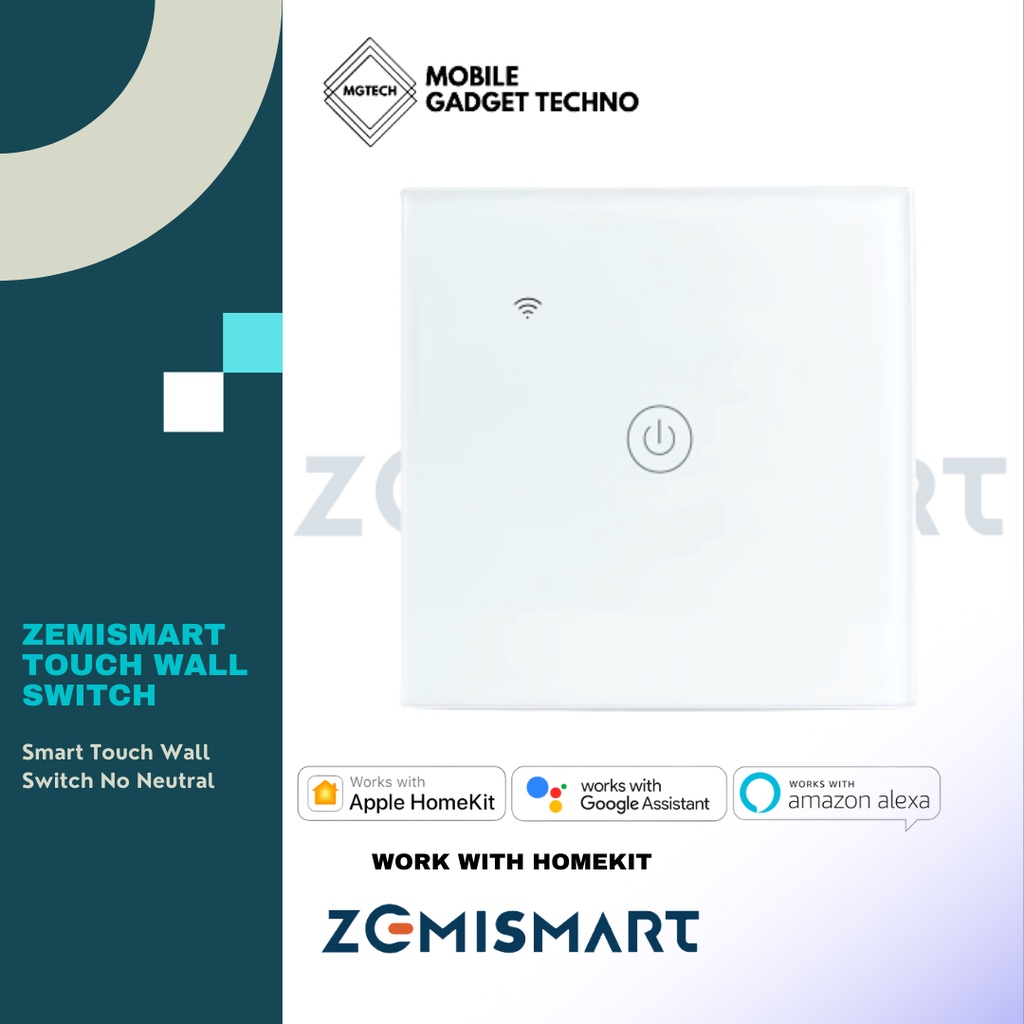 Zemismart Smart Touch Wall Switch Without Neutral Line Wall Switch ...
