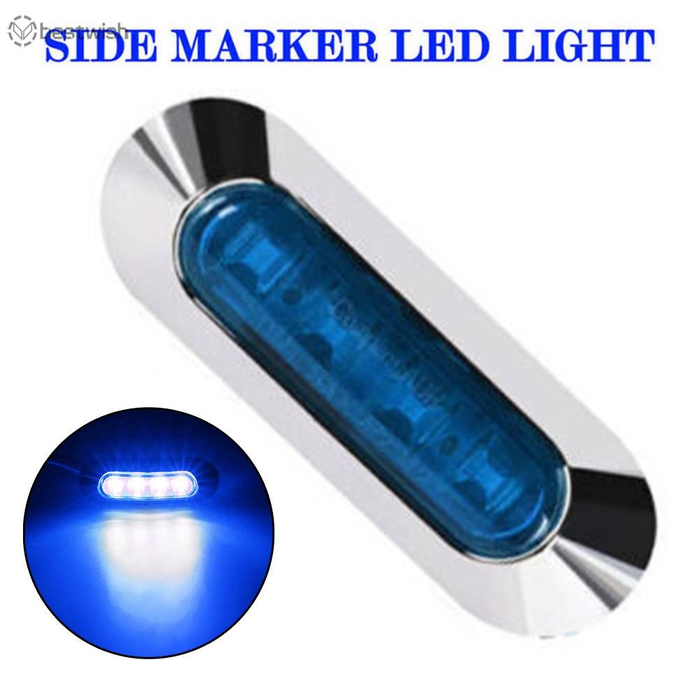Side Marker Lights Blue Clearance DC 12V-24V Lamp Lorries Trailer Truck ...