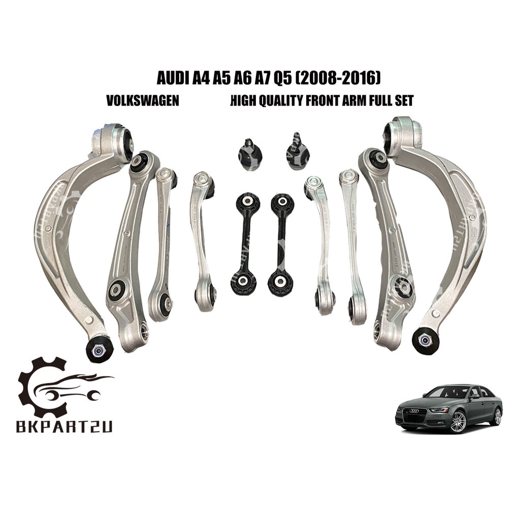 Audi A4 A5 A6 A7 Q5 (2008-2016) Front Control Arm Full Set Lower Upper ...