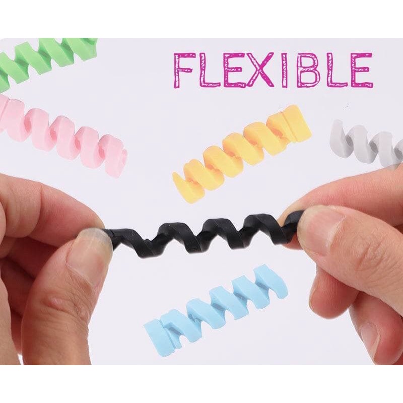 Universal Silicone Cable Holder Sticker Winder Organizer For Iphone ...