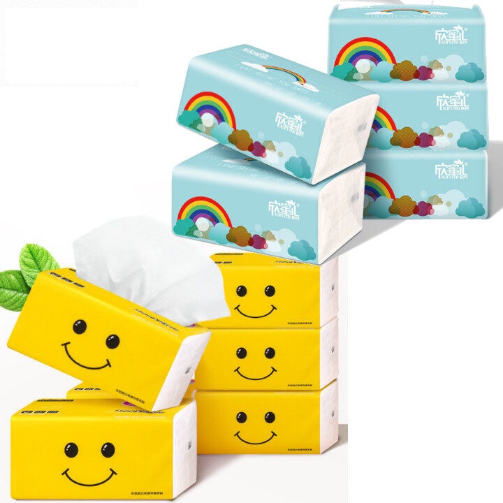 Xin Mi Er Tissue 3ply Wood Pulping Smile Tissue Paper /Facial Tissue 1 ...