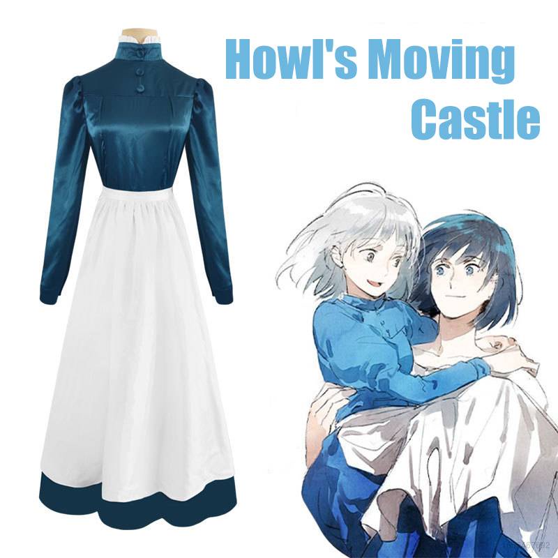 Csp Howls Moving Castle Sophie Hatter Cosplay Dress Long Sleeve Anime ...