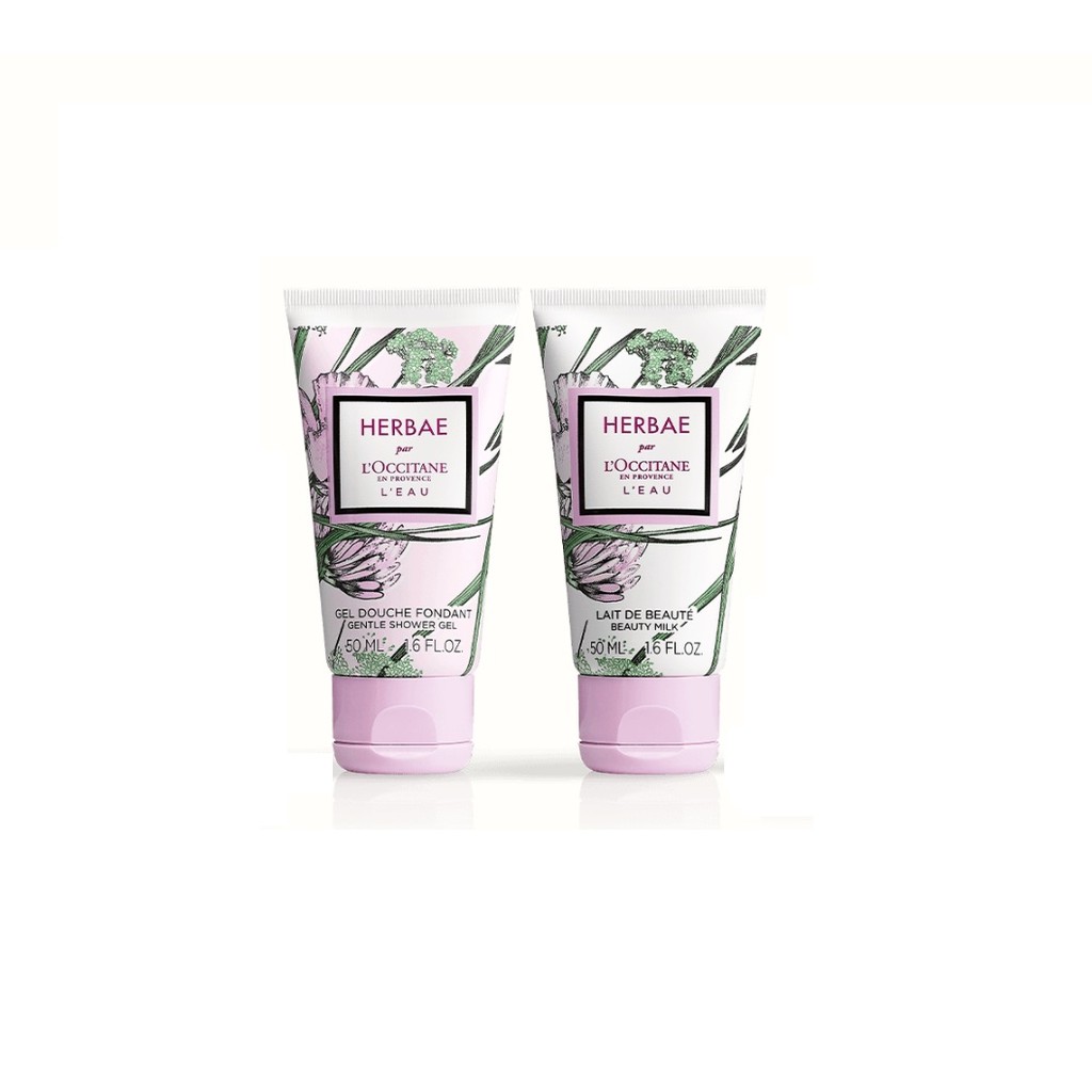 L’Occitane Herbae Par L'Eau Trial kit ( Body Milk 50ml + Shower Gel ...