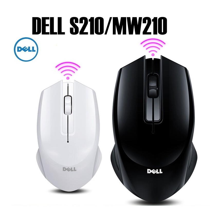 DELL S210/MW210 BLACK COLOR WIRELESS USB Optical Wired Mouse Laptop ...