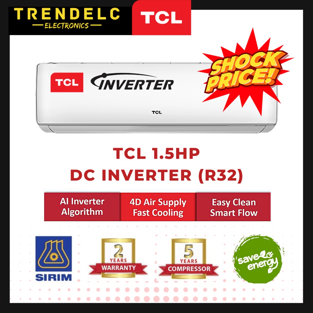 TCL 1.5HP ELITE SERIES AIR CONDITIONER [R32 DC INVERTER] TAC-12CSD ...