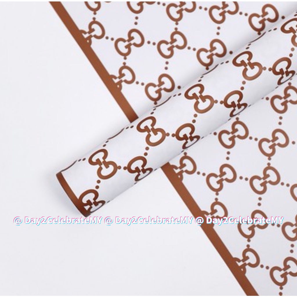 10pcs GC Lv Wrapping Paper Waterproof Bouquet Flower Florist Paper Gift ...