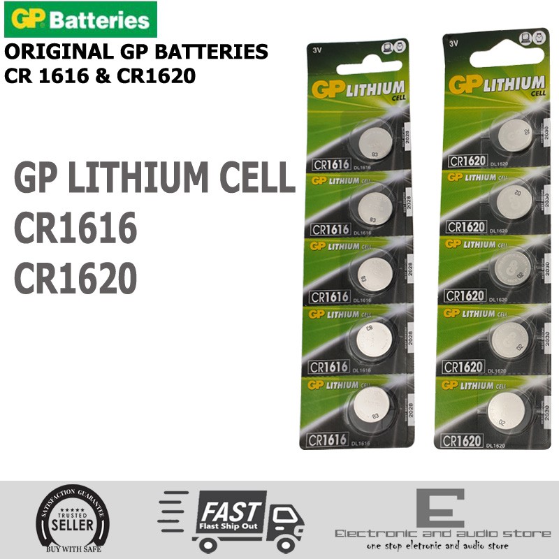 CR1616 CR1620 GP Lithium Battery Coin Cell (Original) (1pc) | Shopee ...