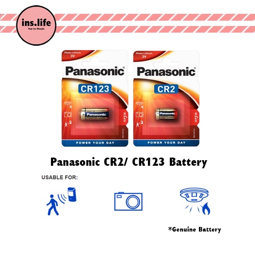 (Genuine) Panasonic CR-2 CR-123 Lithium Battery | Shopee Malaysia