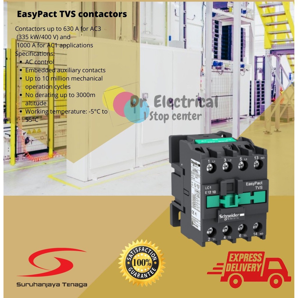 SCHNEIDER Contactor Tesys E LC1E06 LC1E09 LC1E12 LC1E18 LC1E25 LC1E32 ...