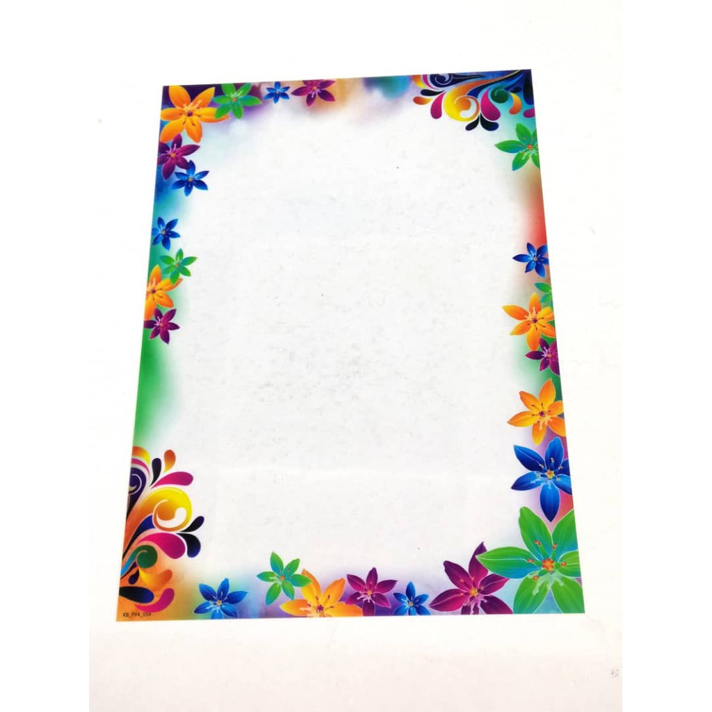 A4 PVC Border Design Rigid Sheet 0.2mm Thick 10sheet/pack | Shopee Malaysia