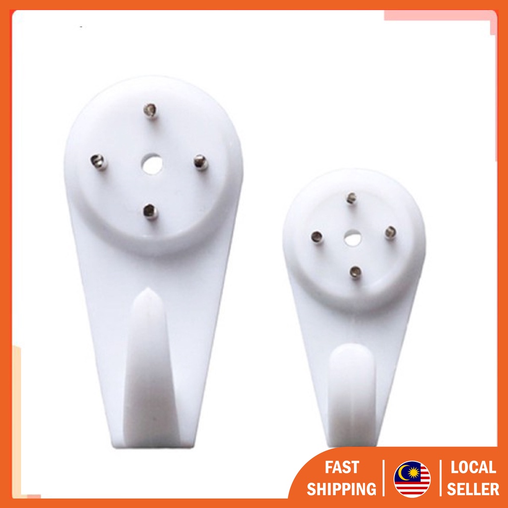 Strong Traceless Nail Hook Nails Wall Hook Mount Medium Penyangkut ...