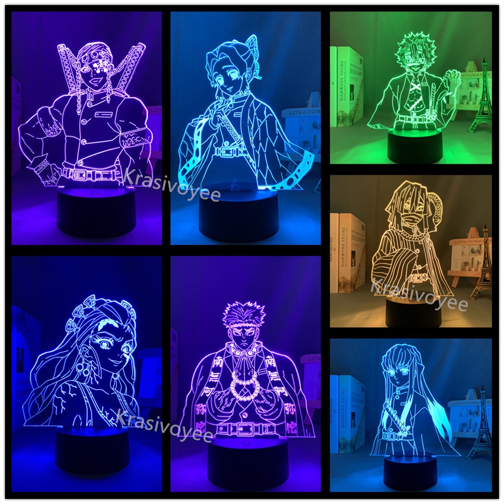 Anime Demon Slayer Tengen Uzui Night Light Shinobu Kocho Giyu Tomioka ...