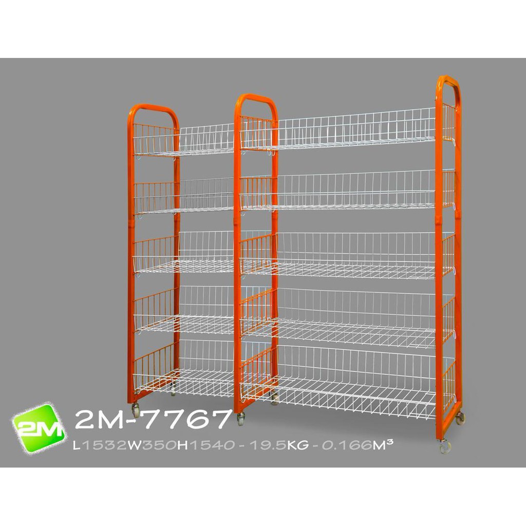 Twin 5X Heavy Duty Rack Wheels Rak Besi Tahan Lasak Bertingkat ...