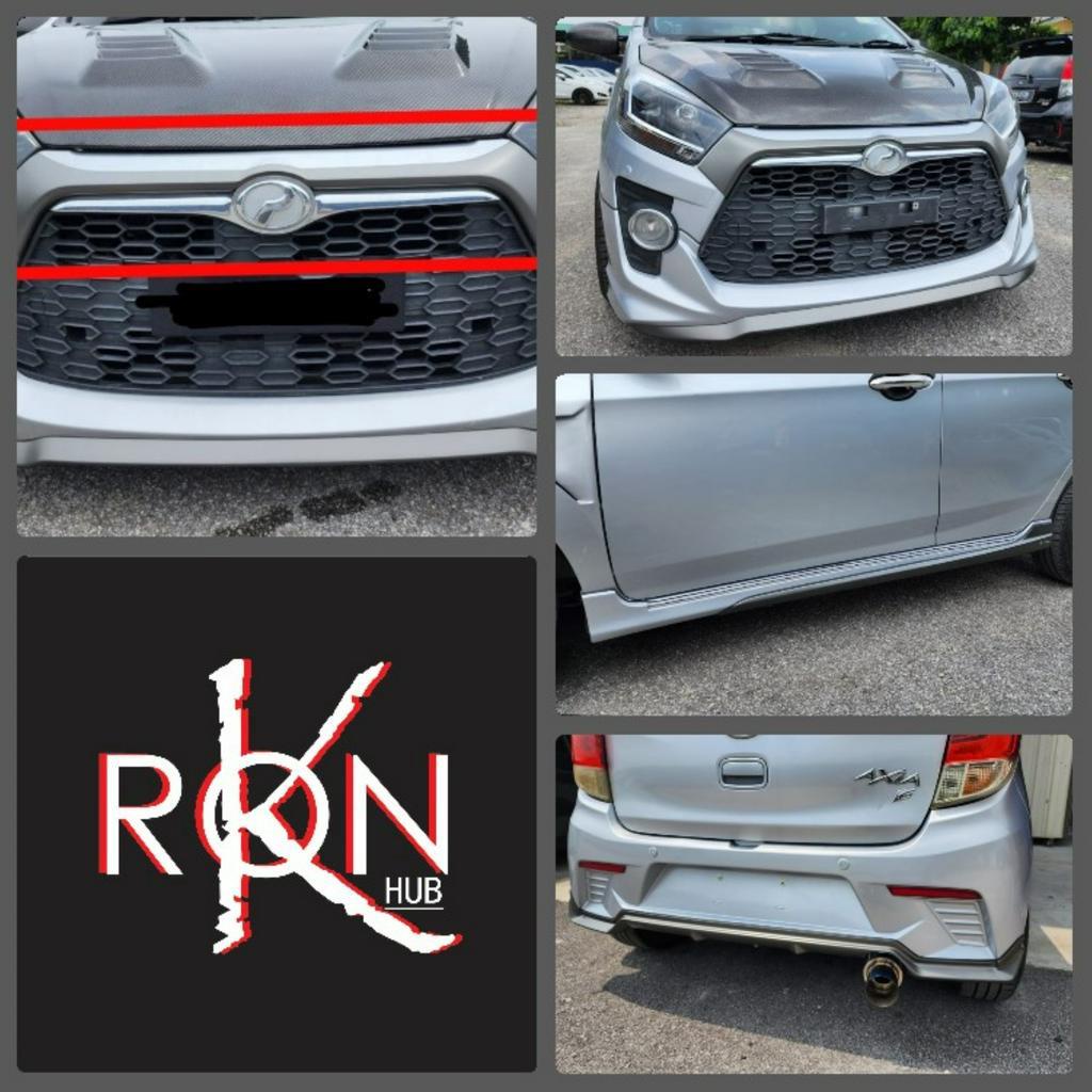 Perodua Axia 1st Generation SE 2014 Gear Up Skirting Body Kit ABS Ready ...